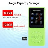 Portable Digital Audio MP3 Player with 16GB Micro SD, FM Radio, Video ...