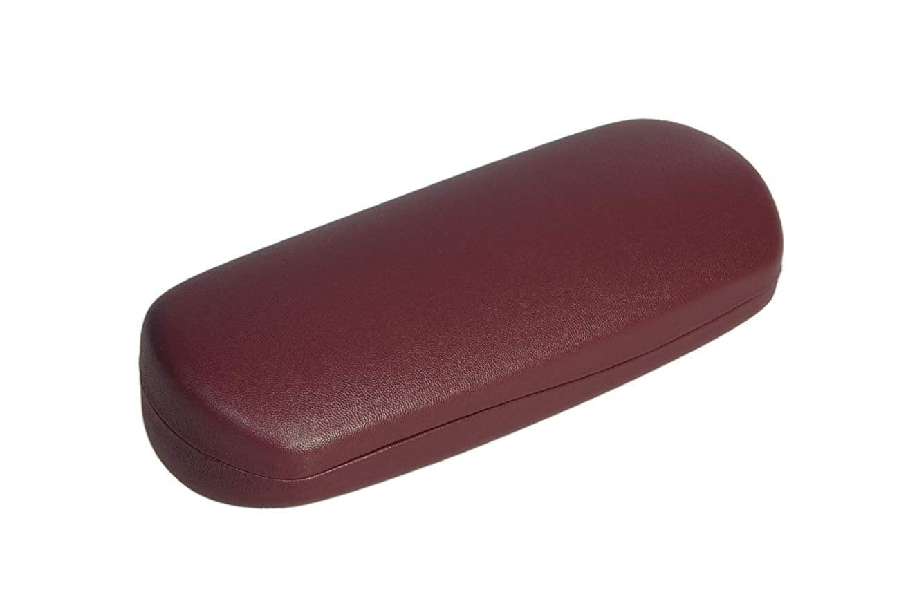 Classic Clamshell Eyeglass Case for Medium to Large Frames in Burgundy ...