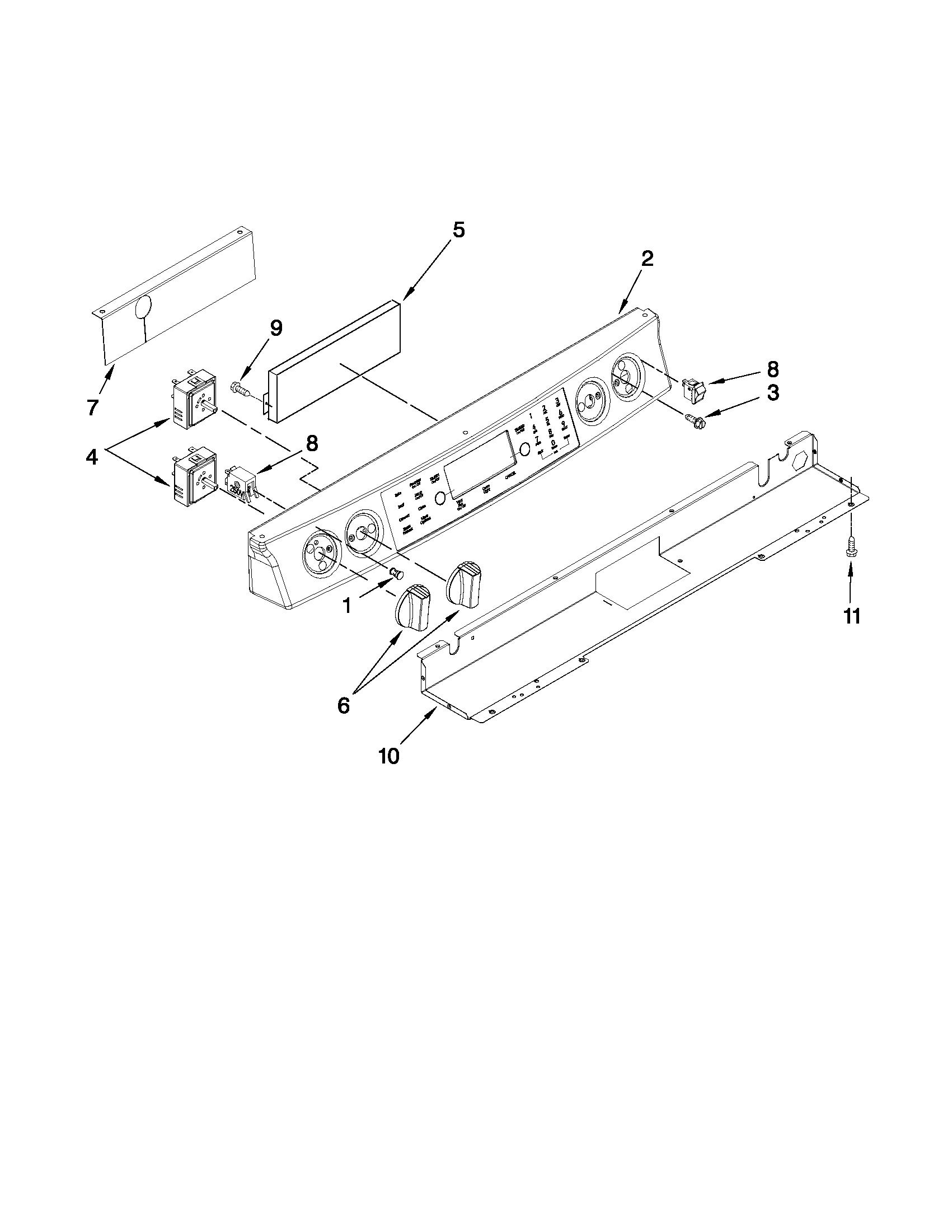 Whirlpool W10239347 Assembly, Control Panel Black - OEM Part - Walmart.com