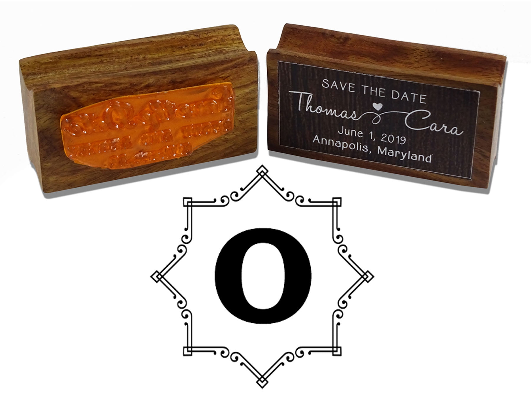 Printtoo Octagon Celtic Swirl Frame Monogram Letter O Wood Mounted ...