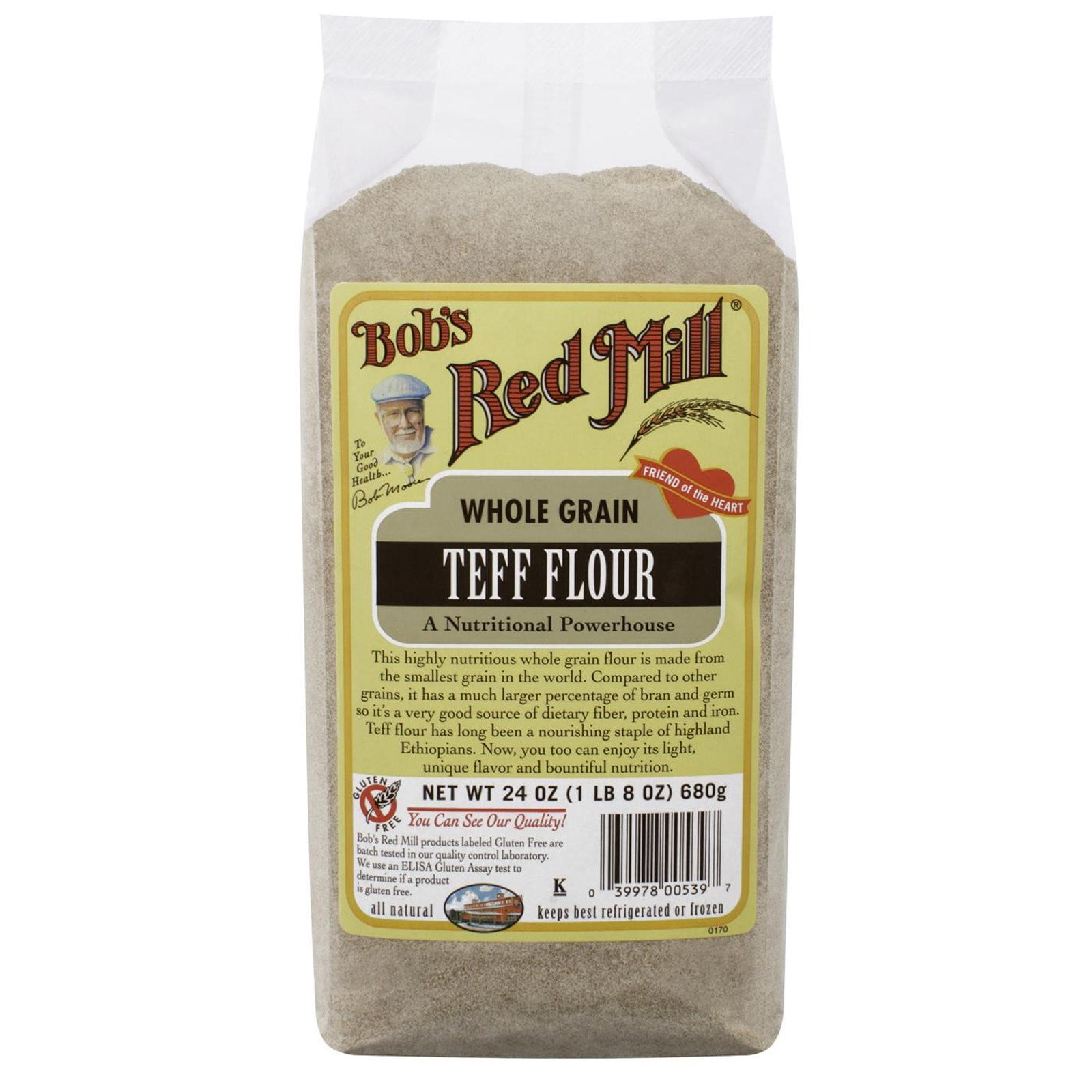Bob's Red Mill, Whole Grain Teff Flour, 24 oz (pack of 1) - Walmart.com ...