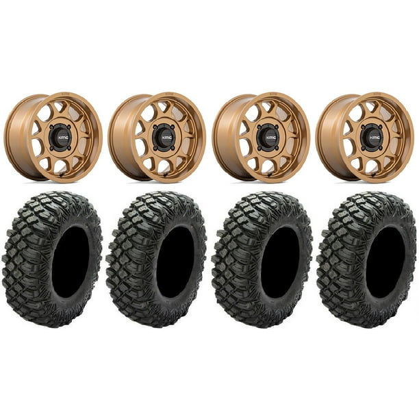 KMC Toro S 15" Wheels Bronze 35" Crawler XG Tires Sportsman RZR Ranger ...