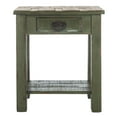 SAFAVIEH Alfred Country Parson End Table with Storage Drawer, Antique Green - Walmart.com