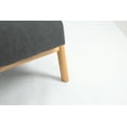 Antique Grey Cotton Linen Accent Chair - 25.00 in Seat for Living Room ...