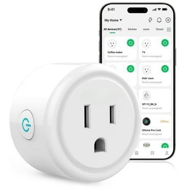 Bazz PLGWFW1X4 Smart Home Wi-Fi Wall Plug, No Hub Required, Alexa and ...