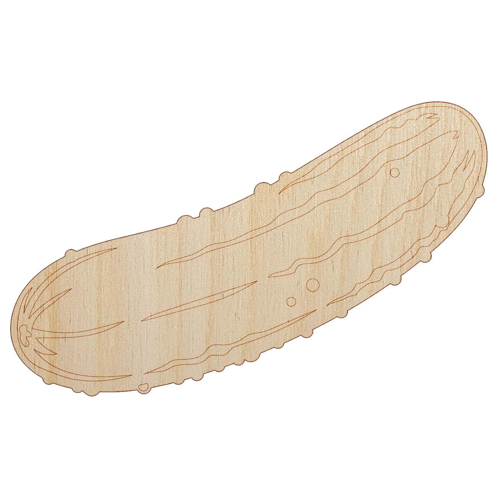 Dill Pickle Cucumber Wood Shape Unfinished Piece Cutout Craft DIY ...