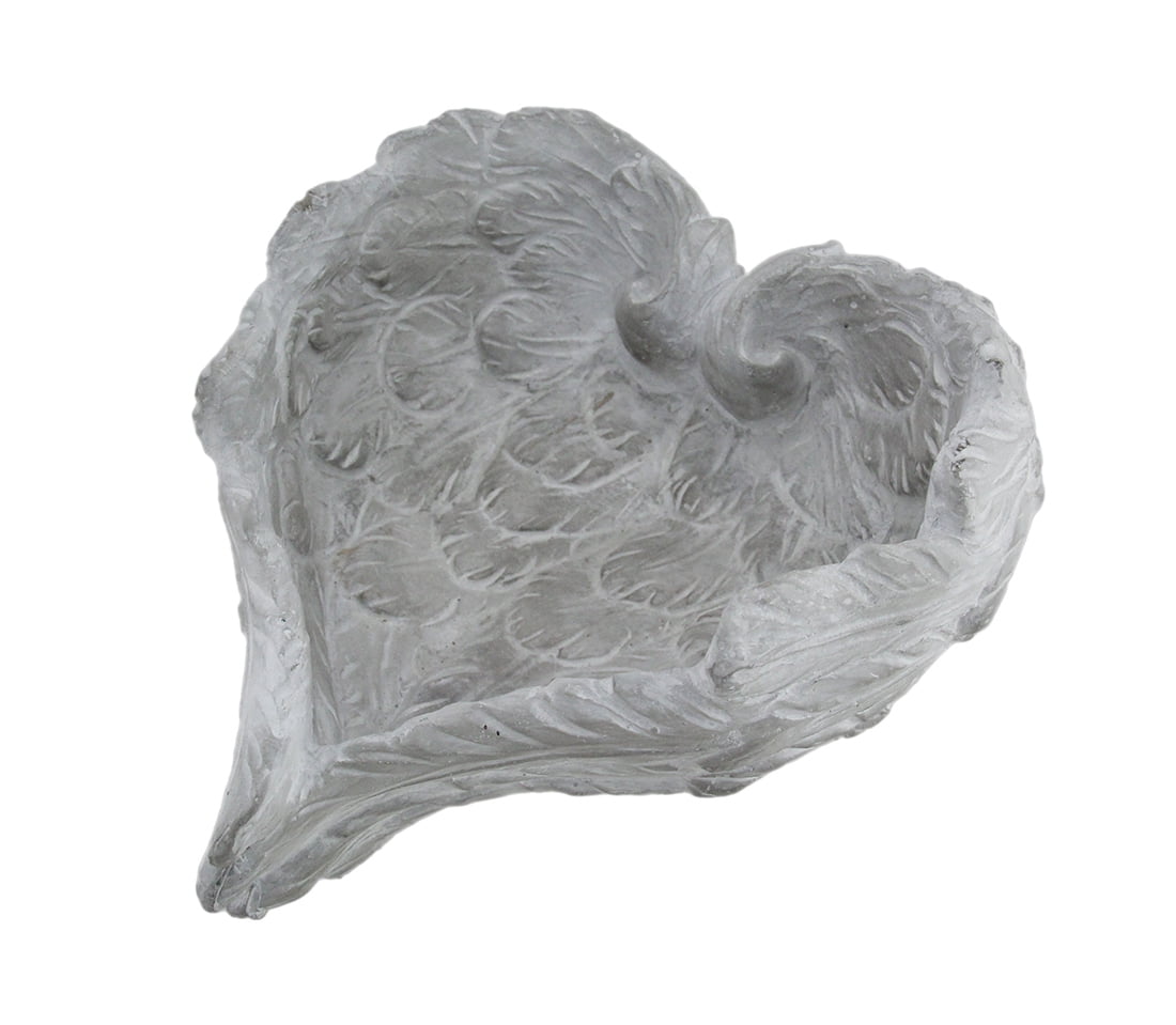 Decorative Heart Shaped Cement Angel Wings Bowl | Walmart Canada