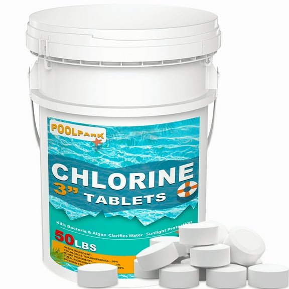 Pool Mate Chlorinating Tablets: 3 Inch Jumbo Tabs with UV Protection ...