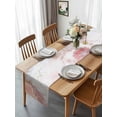Burlap Table Runner 60 Inches Long, Abstract Marble Stone Texture Non ...