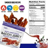 Free Shipping! Wicked Cutz Premium Uncured Tender Bacon Jerky, High ...