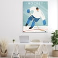 Stupell Industries Vintage Hockey Player Canvas Wall Art, design by ...