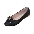 Busydd Womens Dress Shoes Trendy Bow Slip On Shoes Casual Solid Color ...