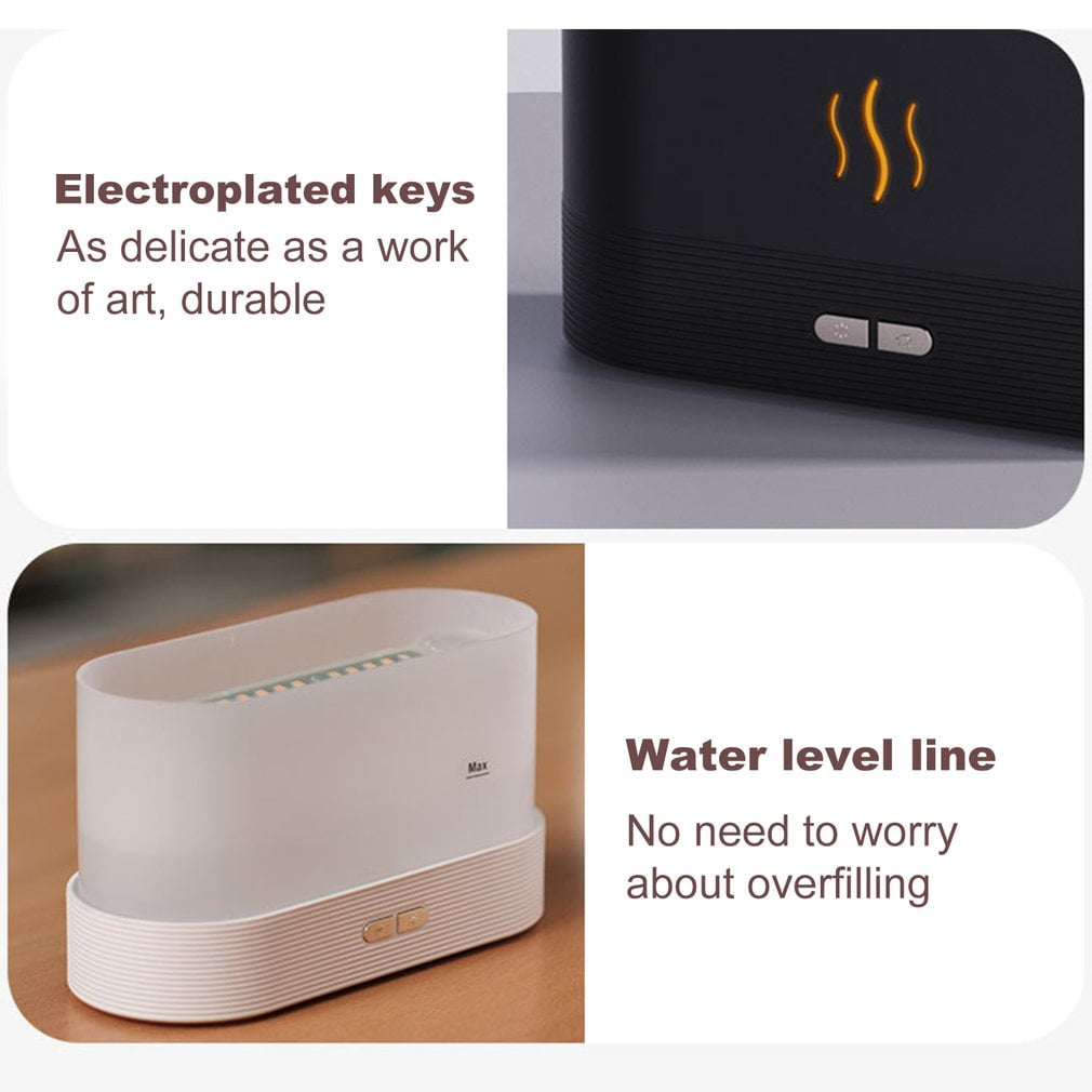 OUTAD 3D Aroma Diffuser Simulation Flame 7 Colors Aromatherapy Diffuser ...