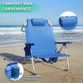 Waleaf High Weight Capacity Portable Folding Beach Chair with Storage ...