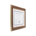 Lawrence Frames Walnut & Silver 11x14 Wall Document/Certificate Frame with Double Bevel Cut ...