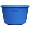 HOMZ 10 Gallon Heavy Duty Plastic Storage Container, Capri Blue (4 Pack ...