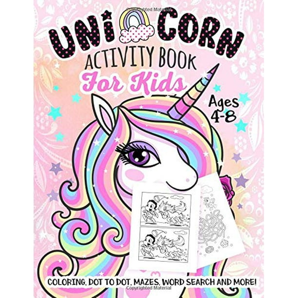 Unicorn Activity Book for Kids Ages 4-8: A Fun Kid Workbook ...