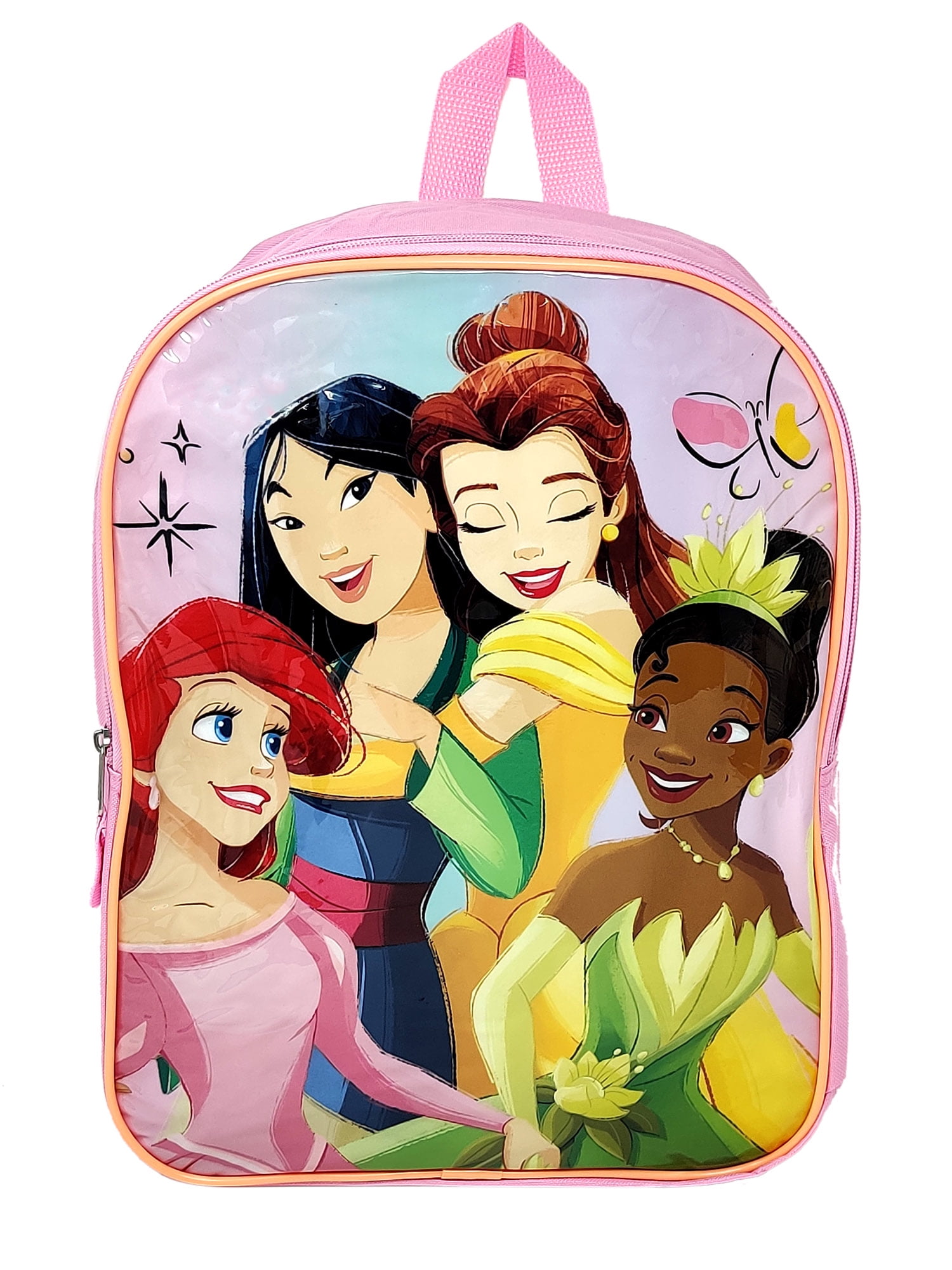 Disney Princesses 15 Backpack Ariel Belle Mulan Tiana Smiles - Walmart.com