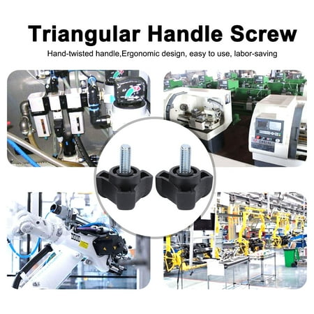 YLSHRF Triangular Handle Bolt,Locking Screw,5Pcs M6 Plastic Triangular ...
