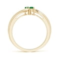 2wist Designs 18K Yellow Gold Plated Statement Emerald Round Shape ...