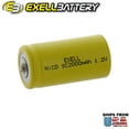Exell SubC 1.2V 2000mAh NiCD Button Top Rechargeable Battery - Walmart.com