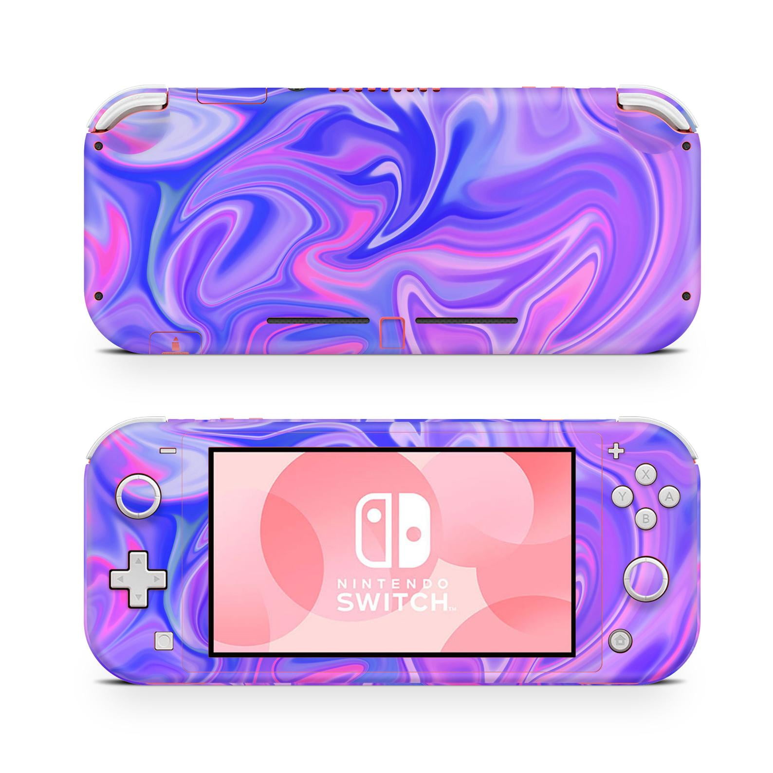 ZOOMHITSKINS Nintendo Switch Lite Skin Vinyl Stickers, Aqua Wave Purple ...