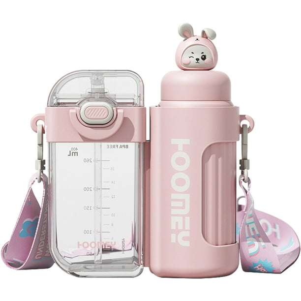 Gran capacidad, botella térmica de 720ML, copa de agua potable doble dividida para niños ...