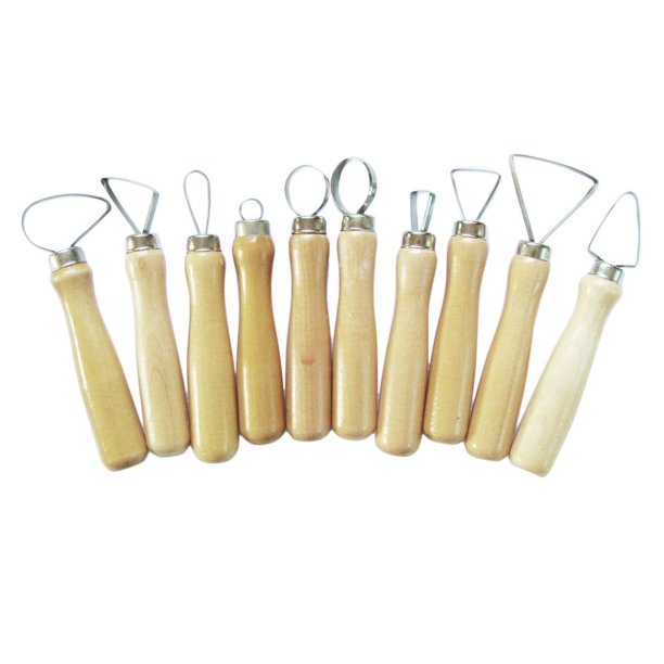 10 Pieces Pottery Carving Tool Set Wood Sculpture Modeling Handle ...
