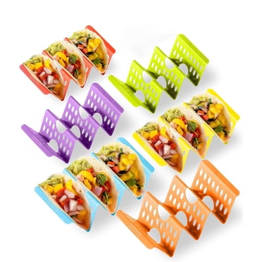 Mainstays 4-Piece Taco Holder Multicolor Support 2 or 3 Tacos ...