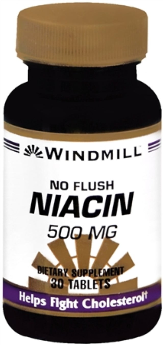 Windmill Niacin 500 mg Tablets No Flush 30 Tablets - Walmart.com