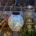 ExcMark Solar Hanging Lantern Lights, Decorative Metal Mandala ...
