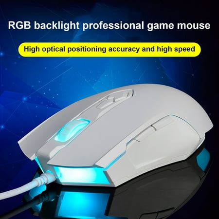 Koszal AJAZZ AJ52 Wired Mouse 7 RGB Backlight DPI Adjustable ...