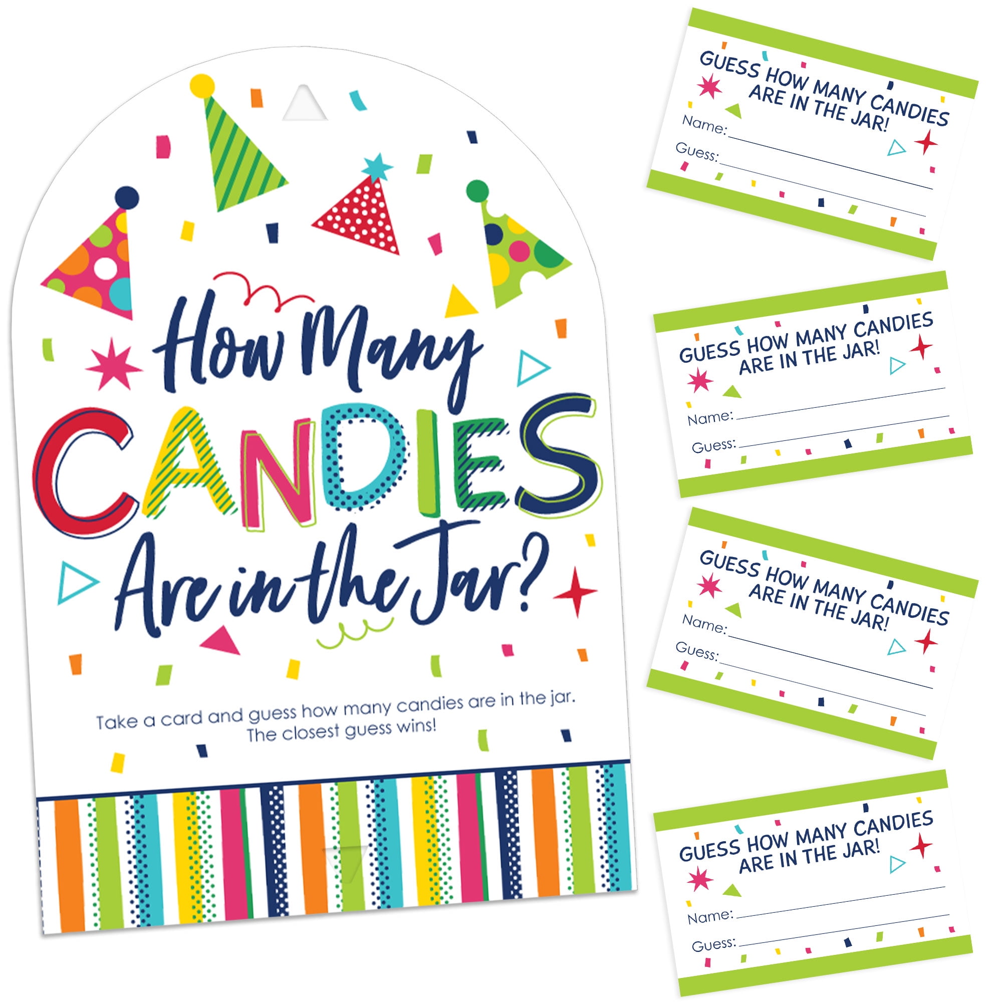 Big Dot Of Happiness Cheerful Happy Birthday How Many Candies