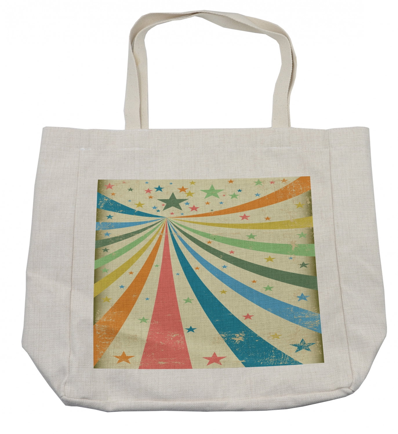 Circus Shopping Bag, Colorful Carnival Background with Rainbow Spectrum ...