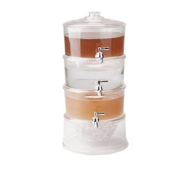 Circleware Triple Xl Tall Yorkshire Beverage Dispensers W/ Black Lids ...