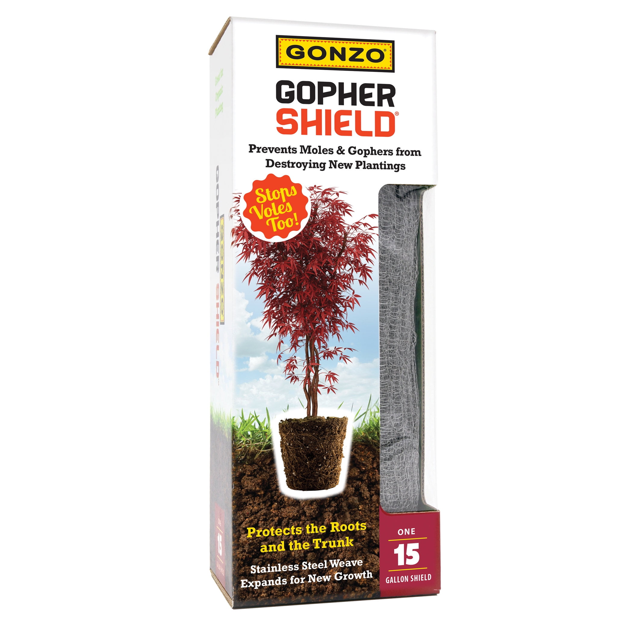 Gonzo Gopher Shield, Steel Mesh Plant Protector, Rodent Barrier ...