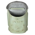 Creative Co-Op Embossed Metal Post Box with Distressed Finish, Aqua ...