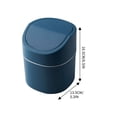 AuroraX Small Desk Trash Can with Lid Mini Desktop Garbage Bin Plastic ...
