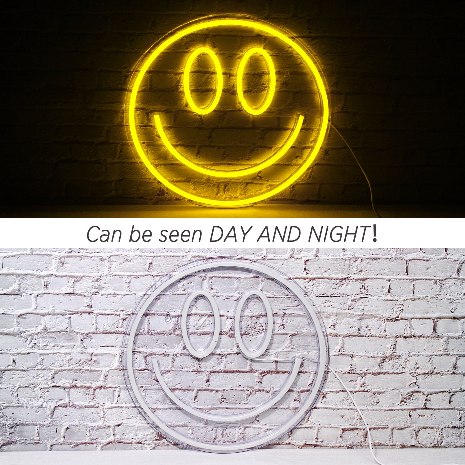 Buy Xingfei Smile Face LED Neon Light Smiley Face Neon Sign Light Up ...