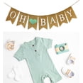 Shimmer Anna Shine Baby Burlap Banner Oh Baby Banner for Baby Shower ...