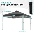 Gymax 10x10 FT Pop Up Canopy Tent 1-Person 1-Button Push Instant Setup ...
