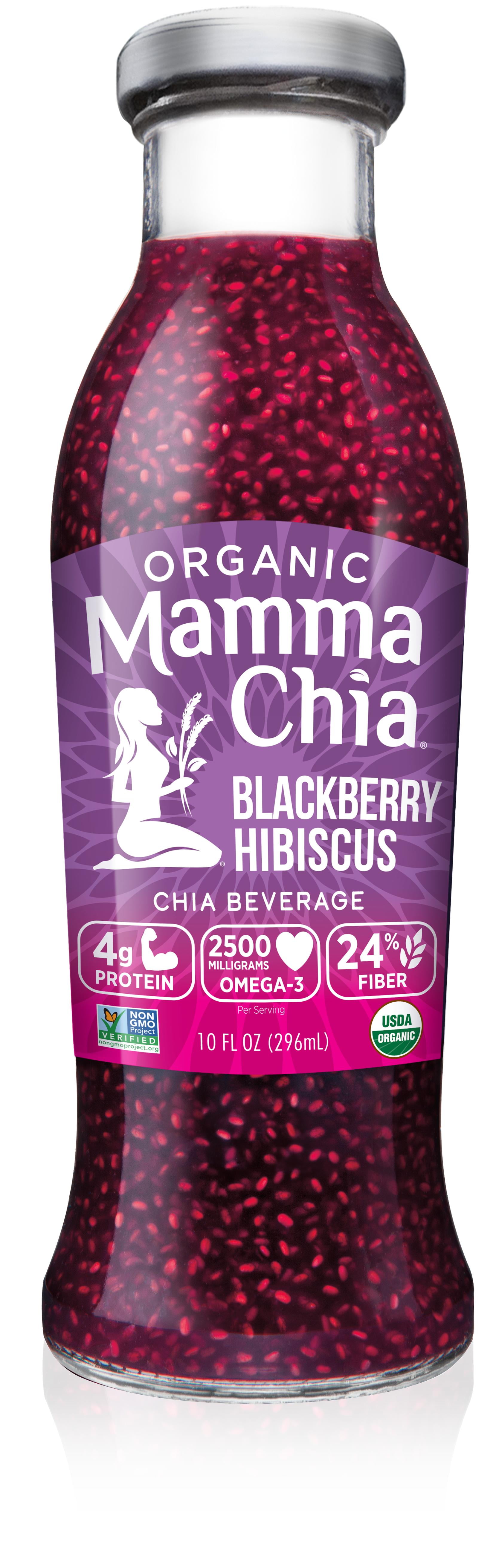 Mamma Chia Blackberry Hibiscus Organic Chia Seed Beverage, 10 fl oz ...