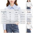 Big Girls Collared Long Sleeve Blouse, Solid Color Button Down Shirt ...