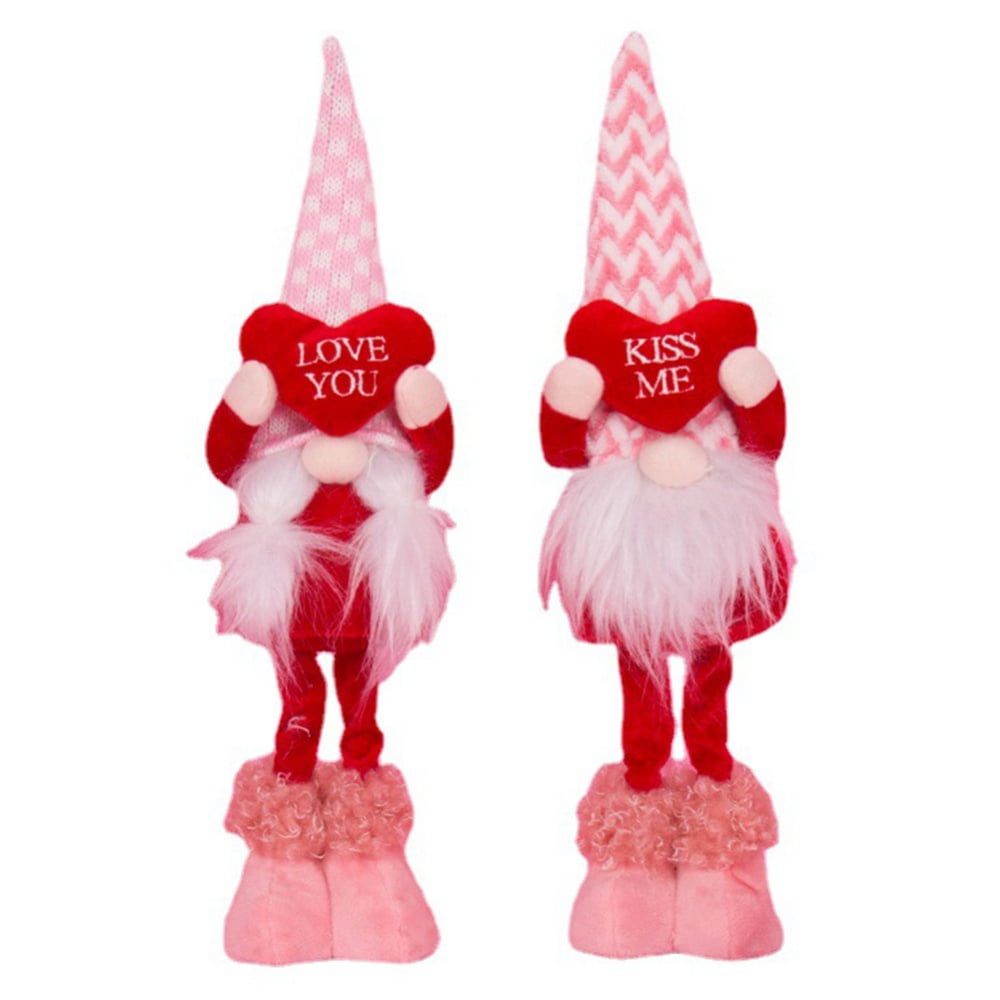 2PCS Valentines Day Gnome Plush,Valentine Gnomes Decorations,Plush ...