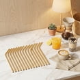 Reusable Straws Dishwasher Safe, Metal Straws Reusable, Gold, 6+2.4in ...