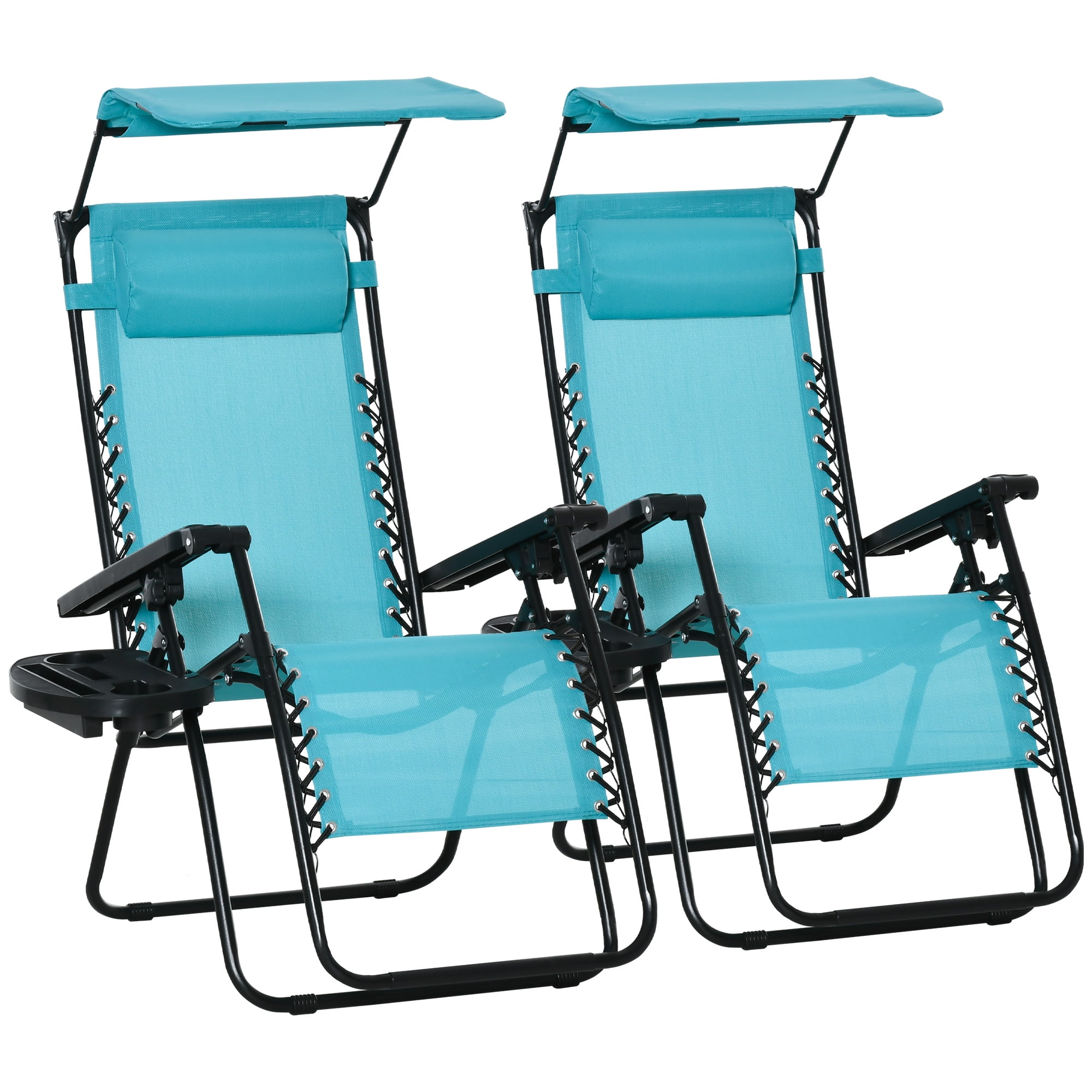 Click here for Outsunny 2 Piece Foldable Lounge Chair With Canopy... prices