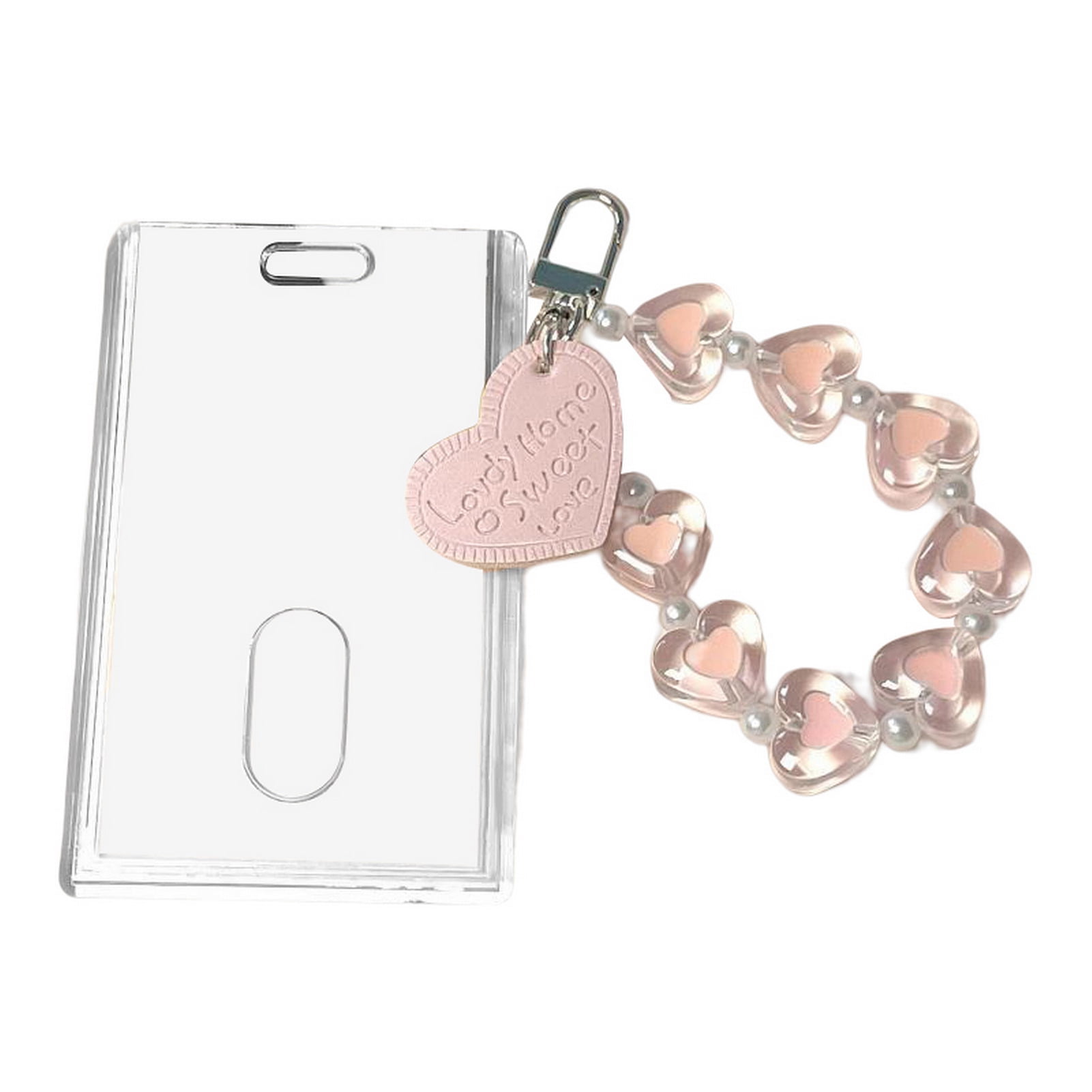 Farfi Card Protector Storage Protective Heart Pendant Wrist Strap ...