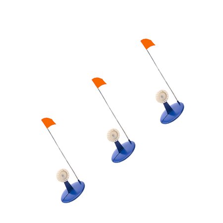 Ustyle 3 Pieces Ice Fishing Rod Tip Up with Flag Marker Indicator Round ...