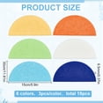 18Pcs 6 Colors Felt Board Wall Decorations Half Round Mixed Color ...