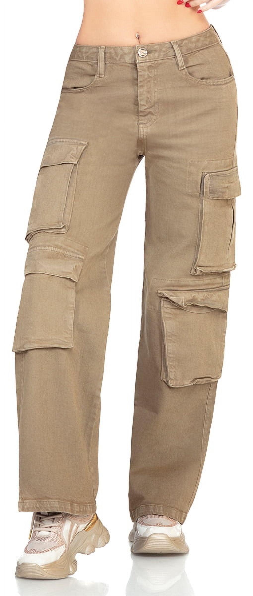 Jeans Tipo Cargo Savi Jeans Cintura Media Corte Recto Ancho Café 7 ...